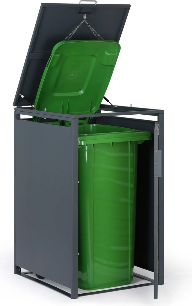 Přístřešek na popelnici 240 l, 1160 x 695 x 800 mm, dekor dřeva