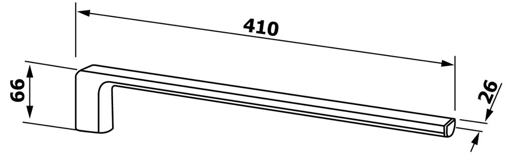 GEDY PI2202 Pirenei pevný držák ručníků 41 cm, bílá mat