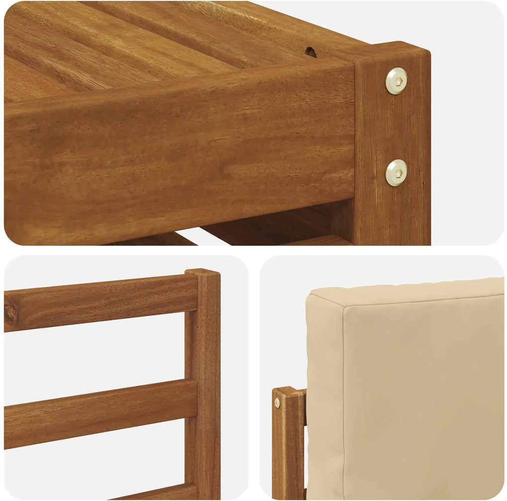Venkovní pohovková souprava 5 ks Přirozená a Béžová 3374313