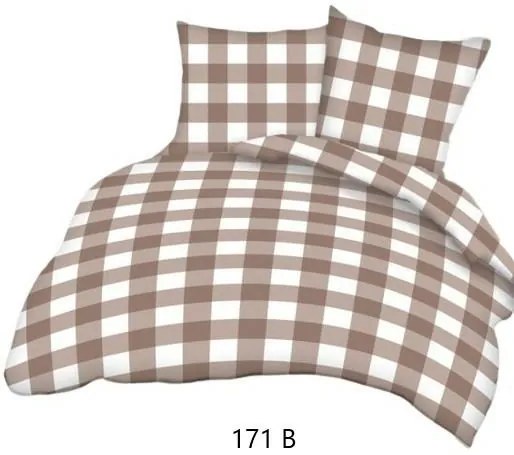 KARO Bavlněné povlečení 140x200 béžová bílá kontrola 171b bavlna Max