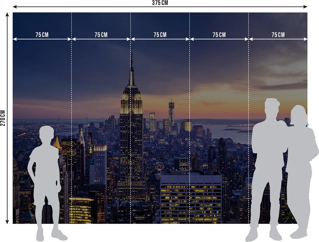 Fototapeta na míru Manhattan Při Západu Slunce | Vliesová fototapeta na zed' | DFTNXXL2413