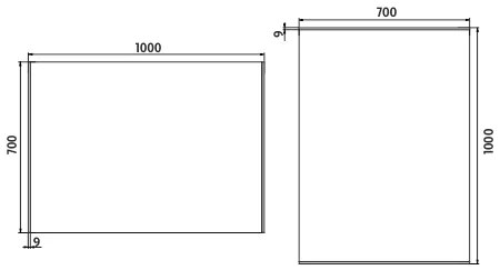 Nimco LED zrcadlo 1000x700 - ZP 9004