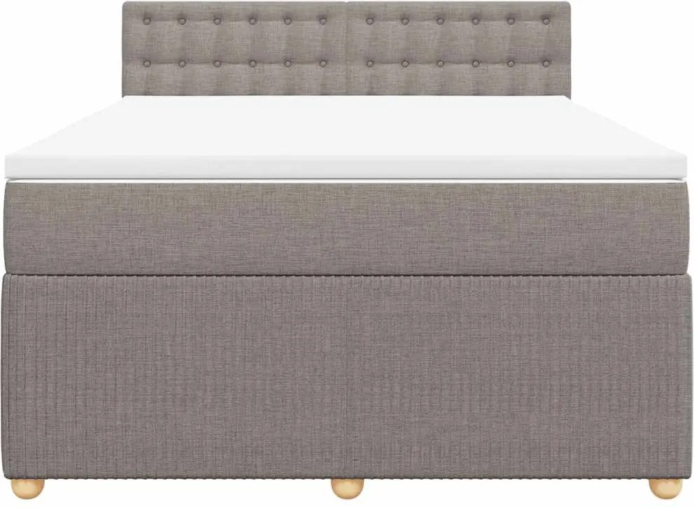 Box spring postel s matrací taupe 160x200 cm textil 3287525