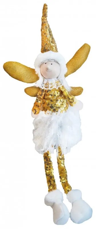 Flamenco Mystique VÁNOČNÍ ANDĚL VÁNOČNÍ sedící 50 cm s plyšem ASN01Z