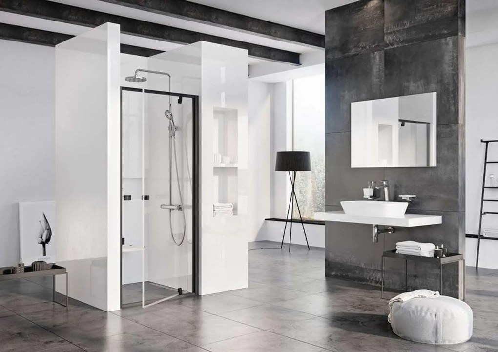 Ravak Pivot - Sprchové dveře pivotové PDOP1-90, 86-91 cm, černá/sklo 03G70300Z1