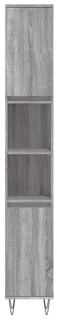 3dílný set koupelnových skříněk šedý sonoma kompozitní dřevo,  3187795