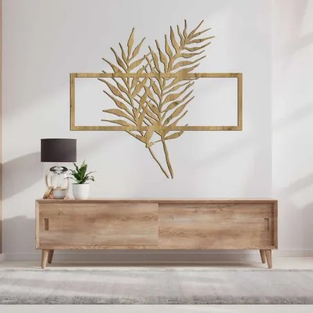 Dřevěná dekorace Tropické listy - Moderní botanický design | SENTOP HDF0303