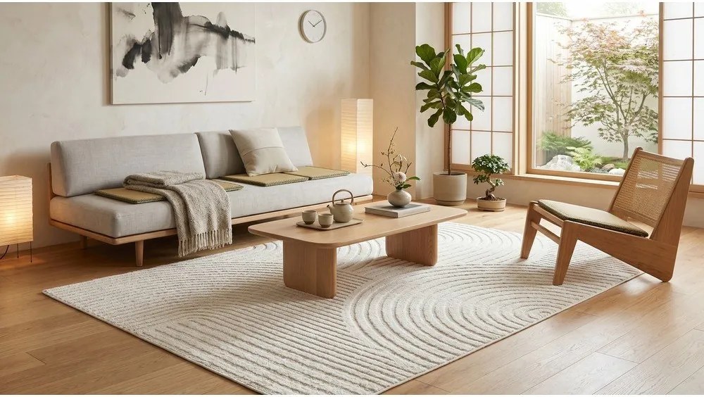 Krémový koberec 200x290 cm Whirl – ESTE