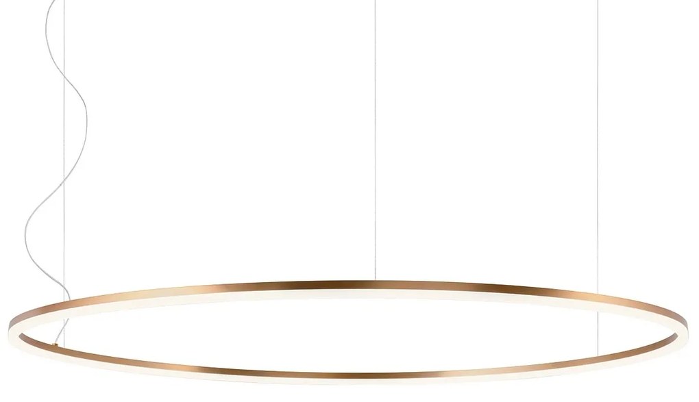 Redo Group 01-1719-DALI Orbit direct, závěsné kruhové svítidlo, 105W LED 3000K stmívatelné DALI, bronz, prům. 150cm