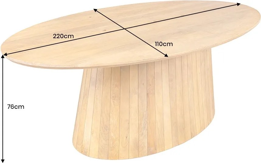 Oválný jídelní stůl Movement 220 cm mango