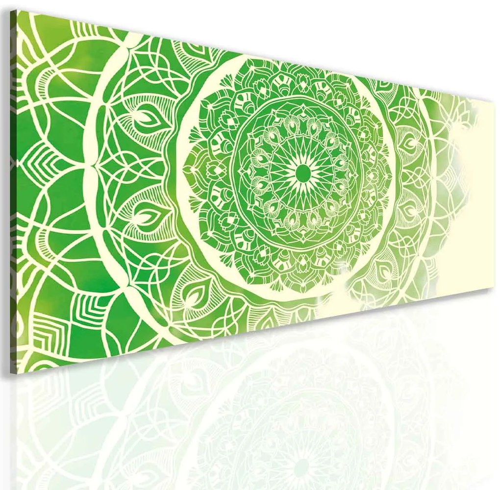 Obraz mandala Green Velikost (šířka x výška): 150x70 cm