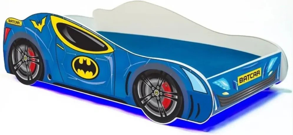 Postel s matracem a LED osvětlením BATCAR 160x80