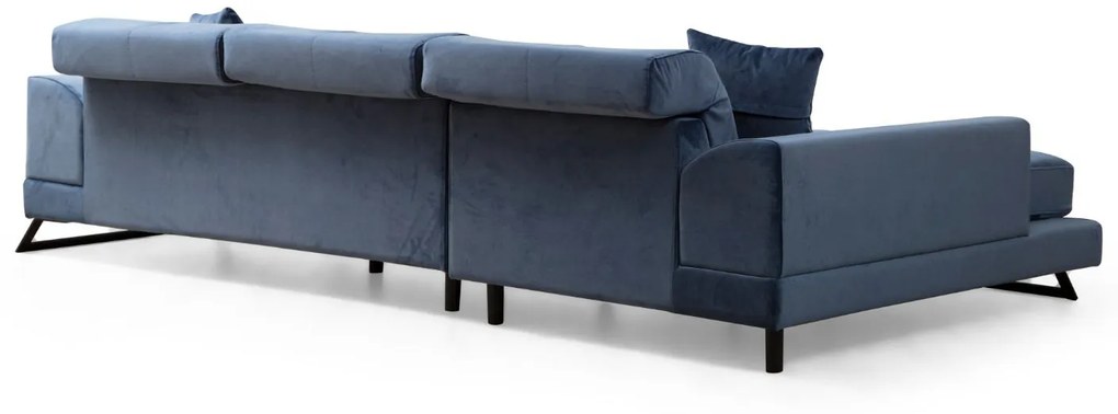 Atelier del Sofa Rohová sedací souprava Frido Left (Chl+3R) - Navy Blue, Modrá