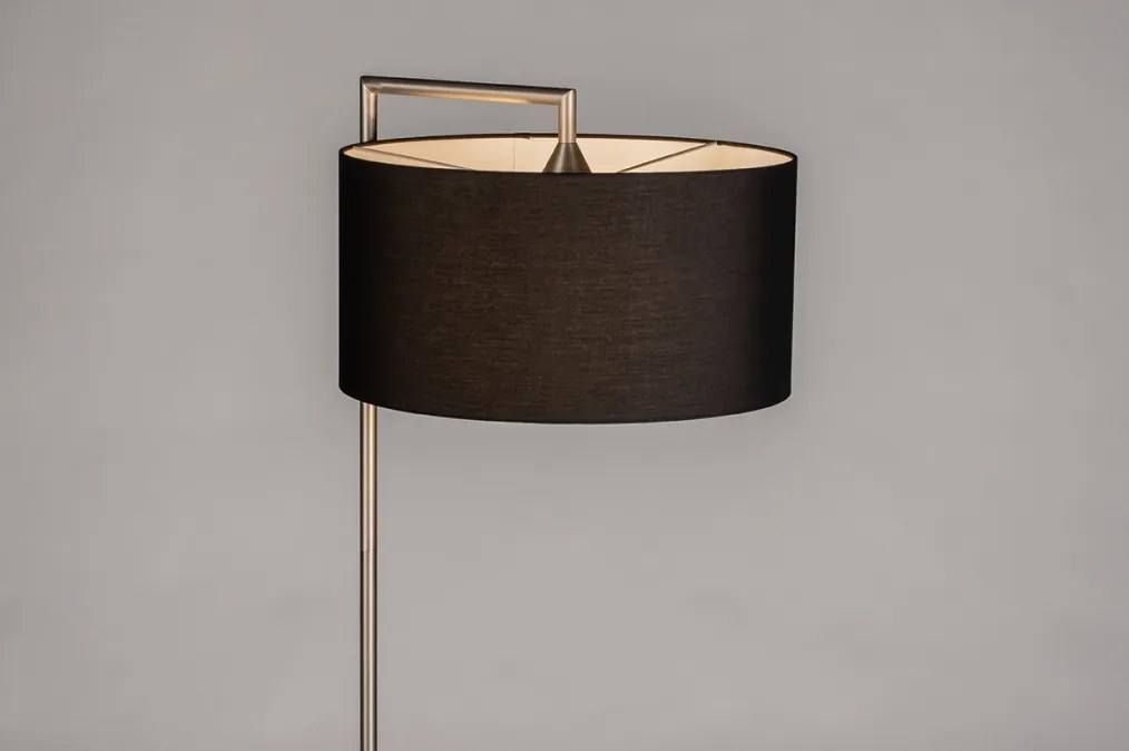 Stojací designová lampa Pallas Black Steel