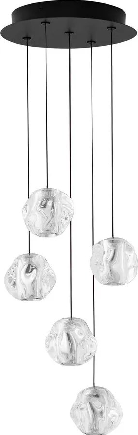 Matně černé kovové LED stmívatelné závěsné svítidlo se stínidlem z akrylového skla ø 30 cm Ifos – Nova Luce