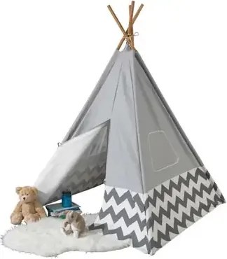 KidKraft Dětský stan TEEPEE šedá / od 3 let