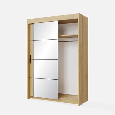 Zrcadlová skříň s posuvnými dveřmi 150 cm OTIS dub cremona