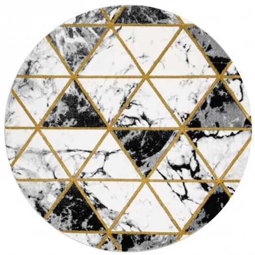 Hans Home | Kusový koberec Emerald 1020 black and gold kruh - 200x200 (průměr) kruh