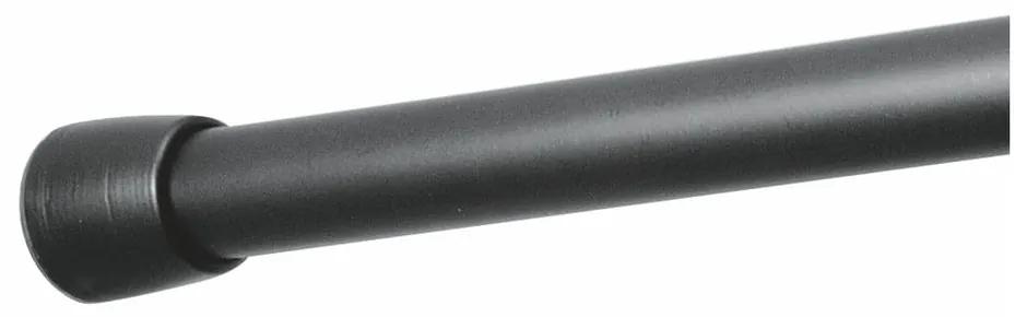 Černá tyč na sprchový závěs s nastavitelnou délkou iDesign Cameo, délka 127  - 221 cm | BIANO