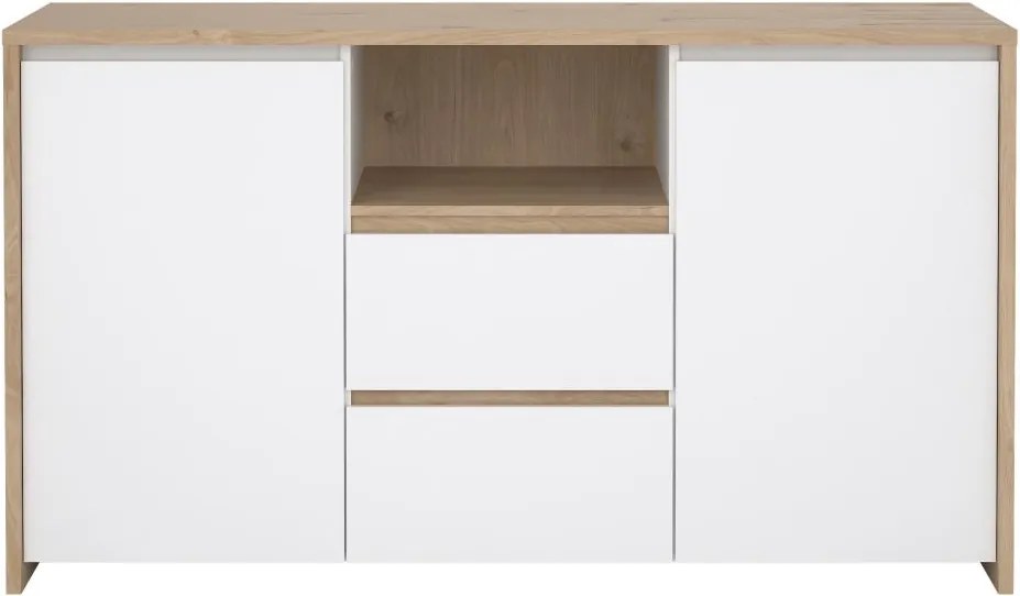 FALCO Komoda Nerea 318 jackson hickory/bílý lesk
