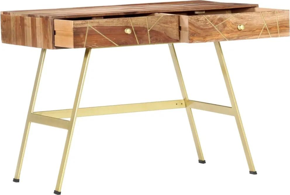 vidaXL Psací stůl se zásuvkami 100x55x75 cm masivní sheeshamové dřevo [286151]