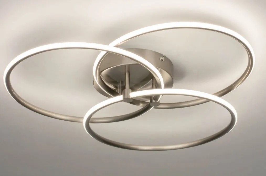 Stropní designové LED svítidlo do obýváku Omega Venta Silver