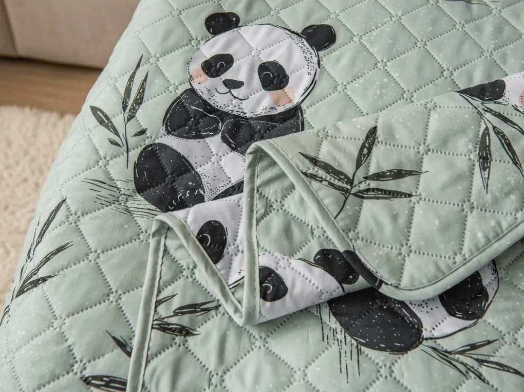 Přehoz na postel PANDA RELAX zelený Rozměr: 170 x 210 cm