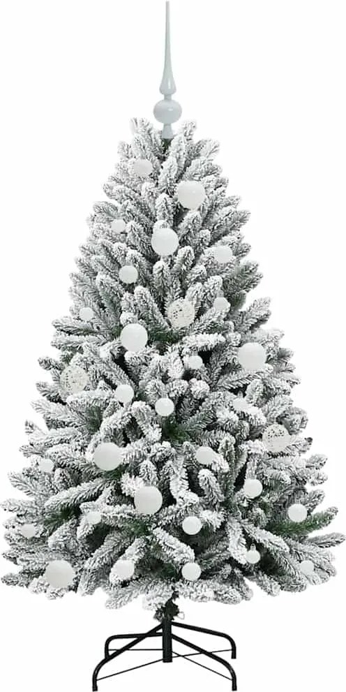 Umělý vánoční stromeček 120 cm 150 LED Teplá bílá PVC a ocel 3395733