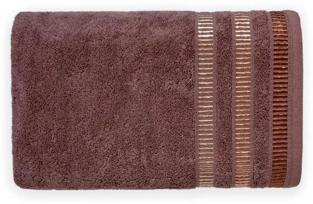 Bavlněný ručník Sagitta 70x140 cm čokoládový
