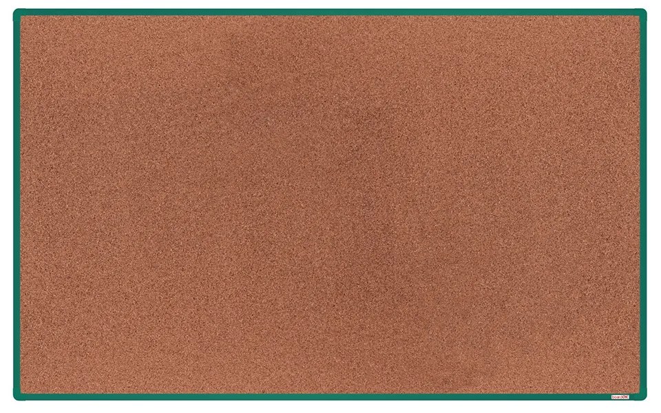 Korková nástěnka boardOK v hliníkovém rámu, 2000 x 1200 mm, zelený rám