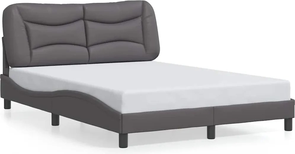 Rám postele bez matrace Hvar šedý 120x200 cm umělá kůže 3207991