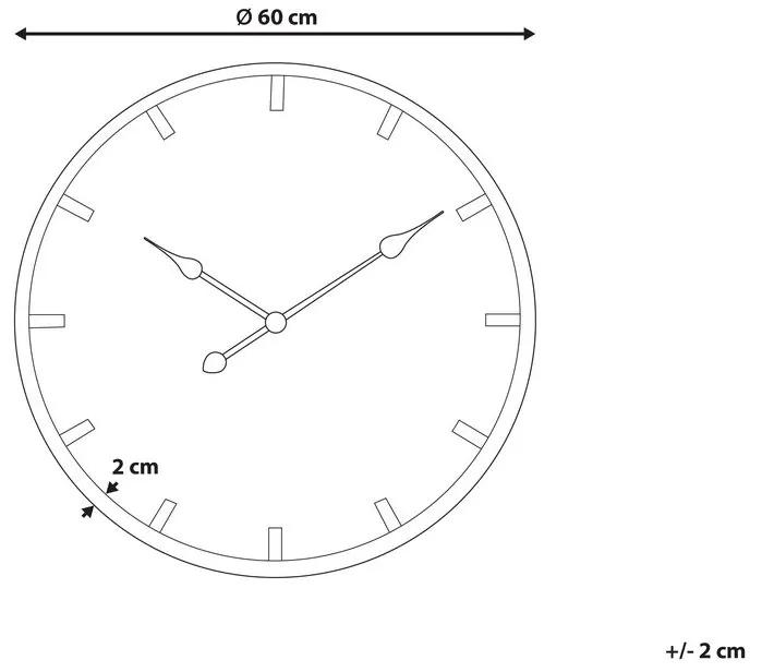 Nástěnné hodiny ø 60 cm světlé dřevo CABORCA Beliani