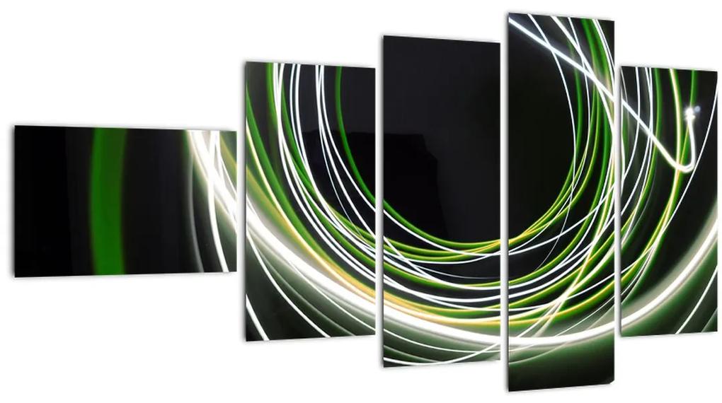 Obraz zelených čar (110x60 cm), 40 dalších rozměrů