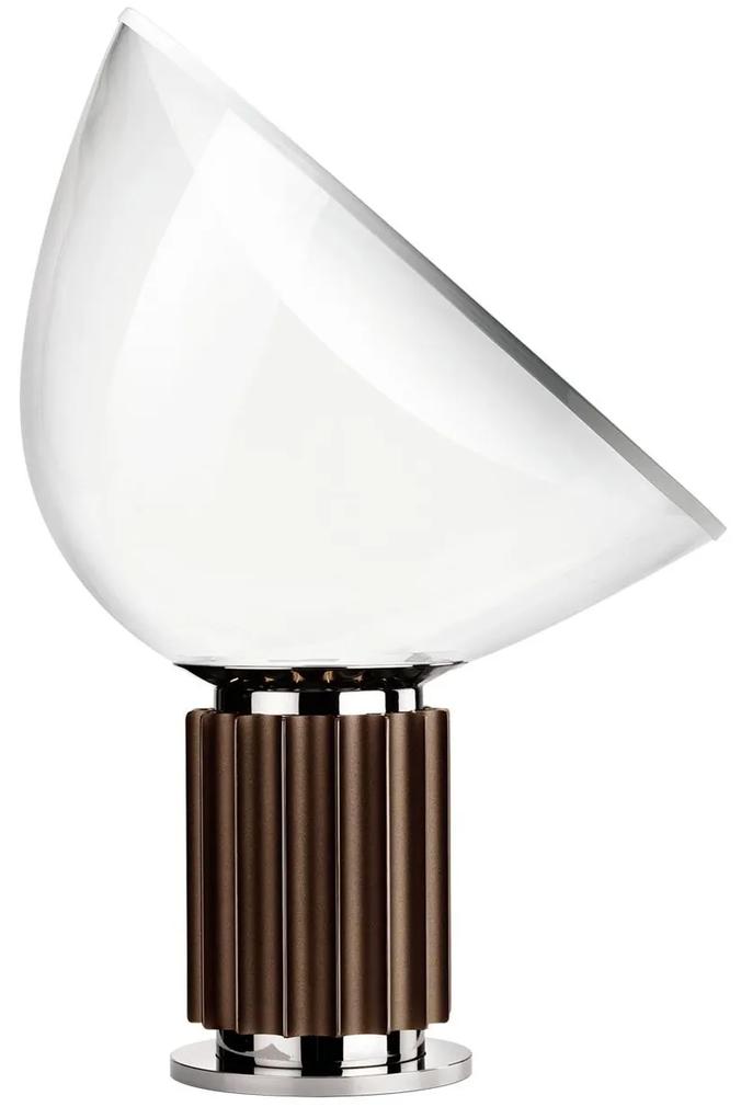 Flos F6607046 Taccia LED, designová lampa se stmívačem, 28W LED 2700K, čiré PMMA/anodizovaná bronzová, výška 64,5cm