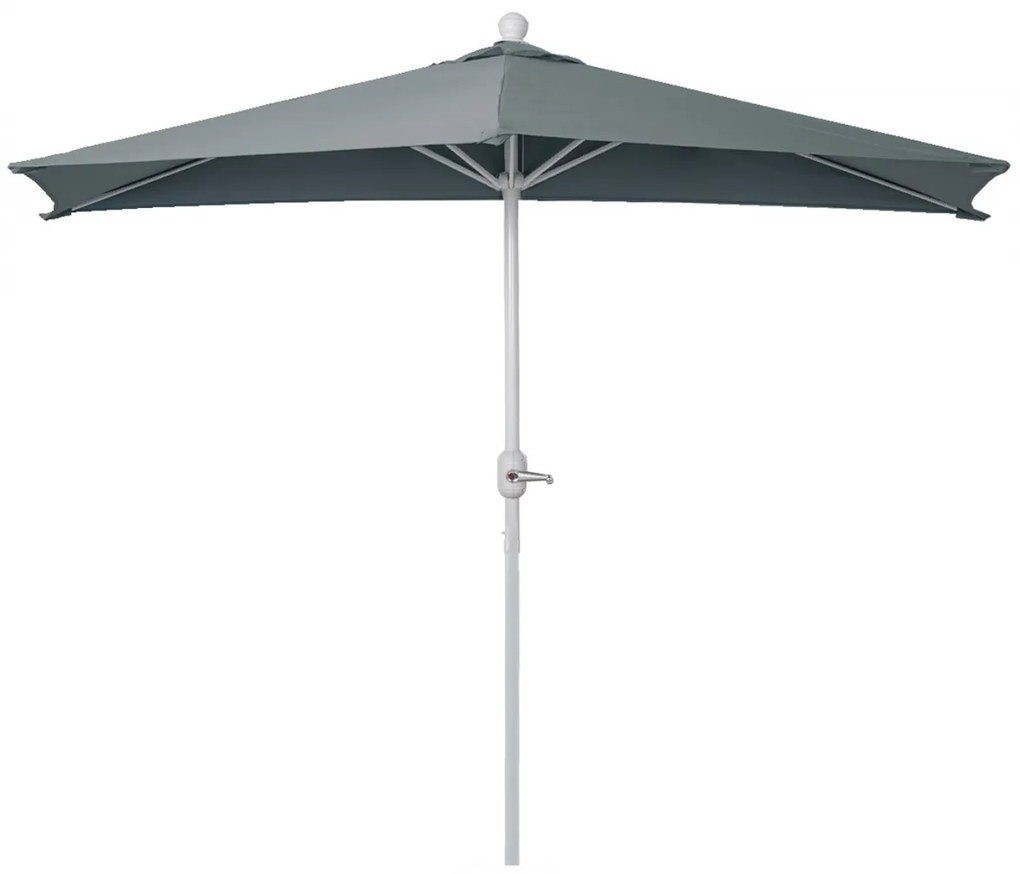 Slunečník půlkruh Parla - polyester/hliník - 270cm antracit bez podstavce
