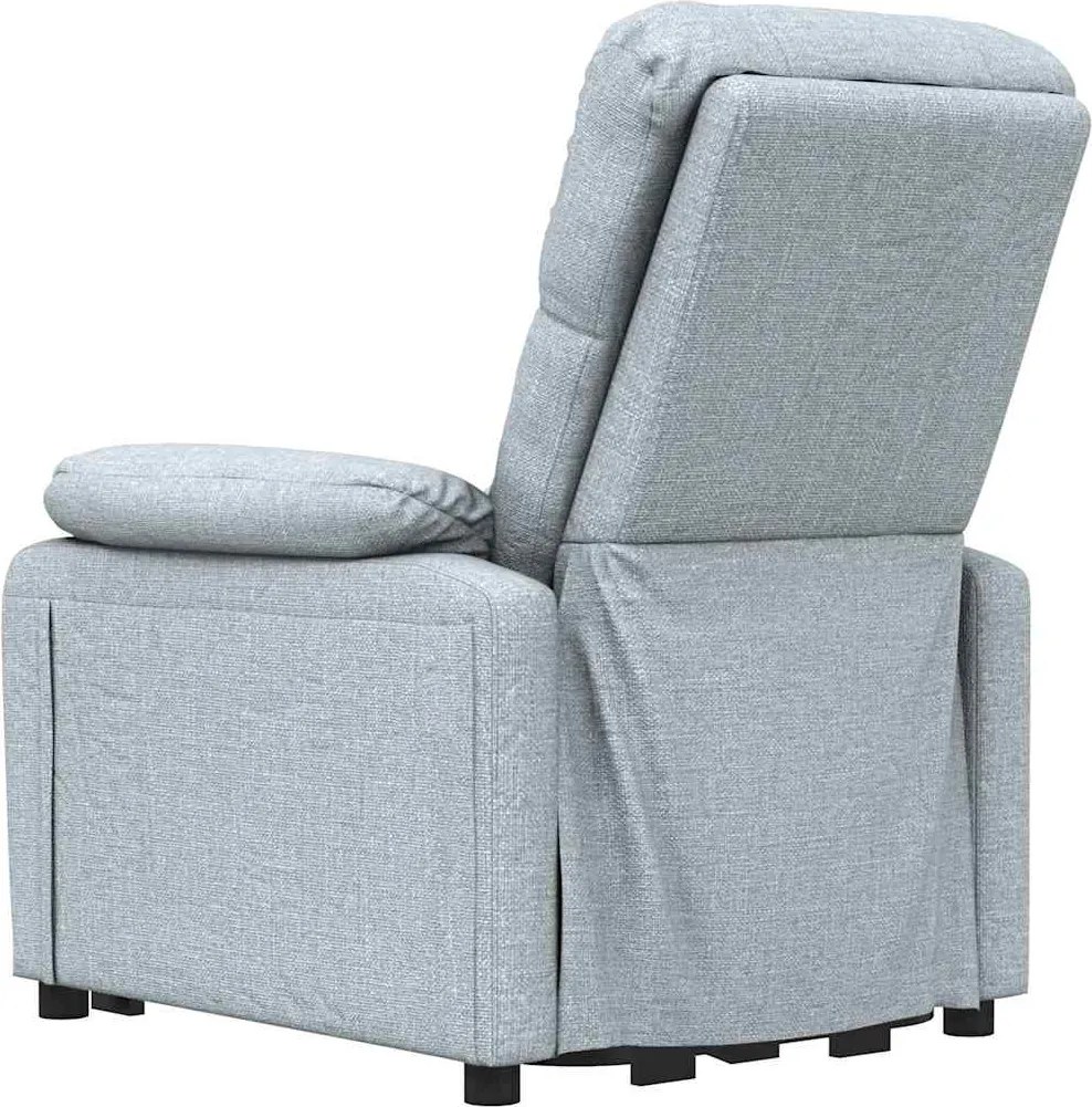 Elektrické polohovací křeslo světle šedé textil 3073802