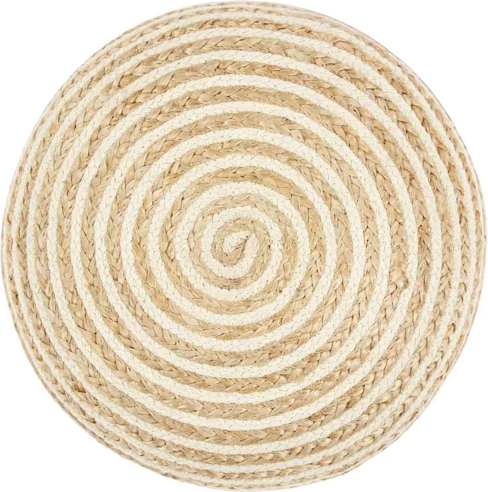 Ručně vyrobený sedací puf 45 x 30 cm juta 248073