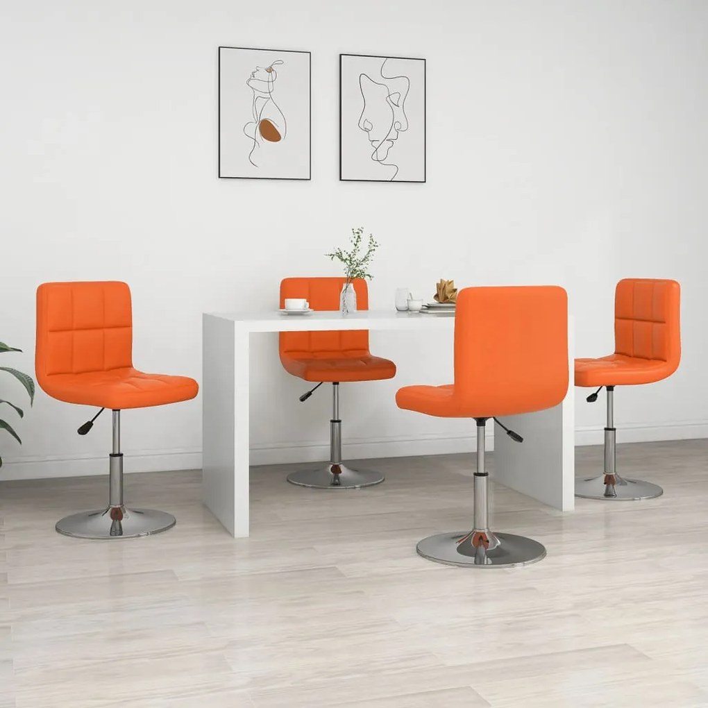 334196 vidaXL Jídelní židle 4 ks oranžové umělá kůže