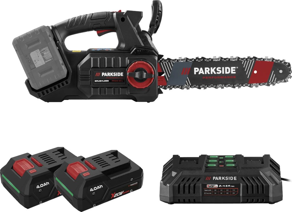 Parkside Performance® Aku prořezávací pila Ppaks 40-Li B2, 2x Smart 4 Ah