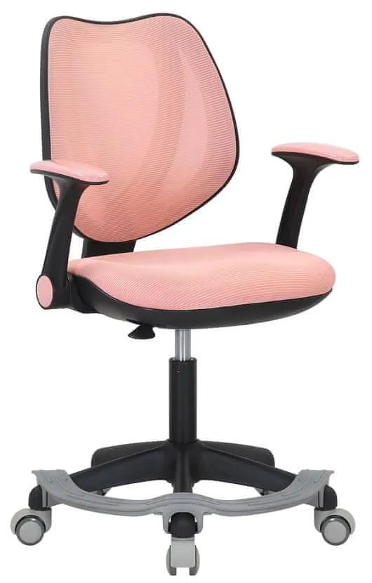 Dalenor Dětská židle Sweety, textil, černá podnož / růžová