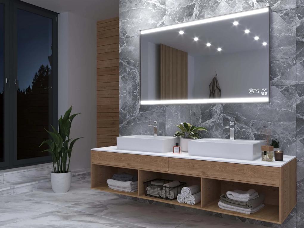 Zrcadlo do koupelny s LED osvětlením M13 premium