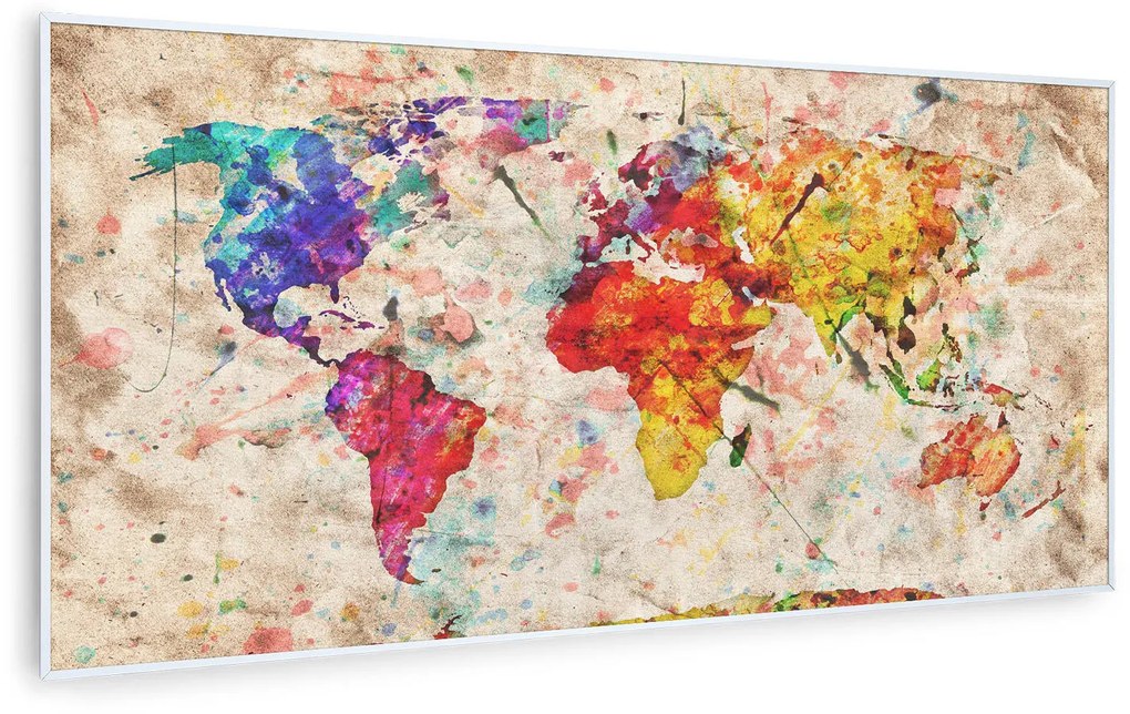Klarstein Wonderwall Air Art Smart, infračervený ohřívač, 120 x 60 cm, 700 W, barevná mapa