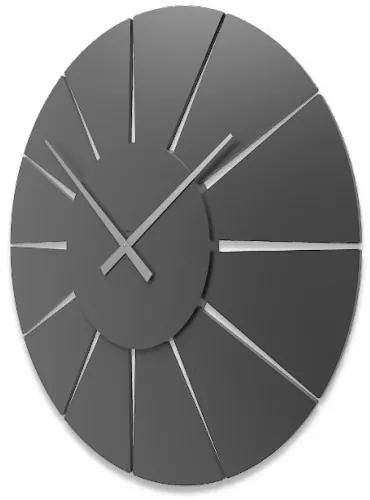 Designové hodiny 10-326 CalleaDesign Extreme L 100cm (více barevných variant) Barva černá klasik-5 - RAL9017 Dýha bělený dub - 81
