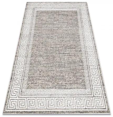 koberec MATEO 8033/944 Moderní řecký, vzor rámu strukturální šedá / velikost 280x370 cm | krásné koberce cz