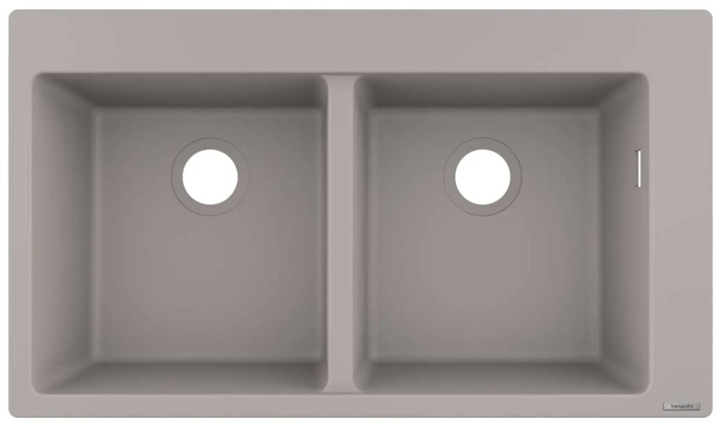 Hansgrohe - Vestavný granitový dřez S510-F770, betonová šedá 43316380