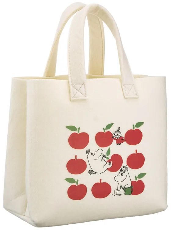 Taška Moomin Joyful Apples 25x25cm, béžová