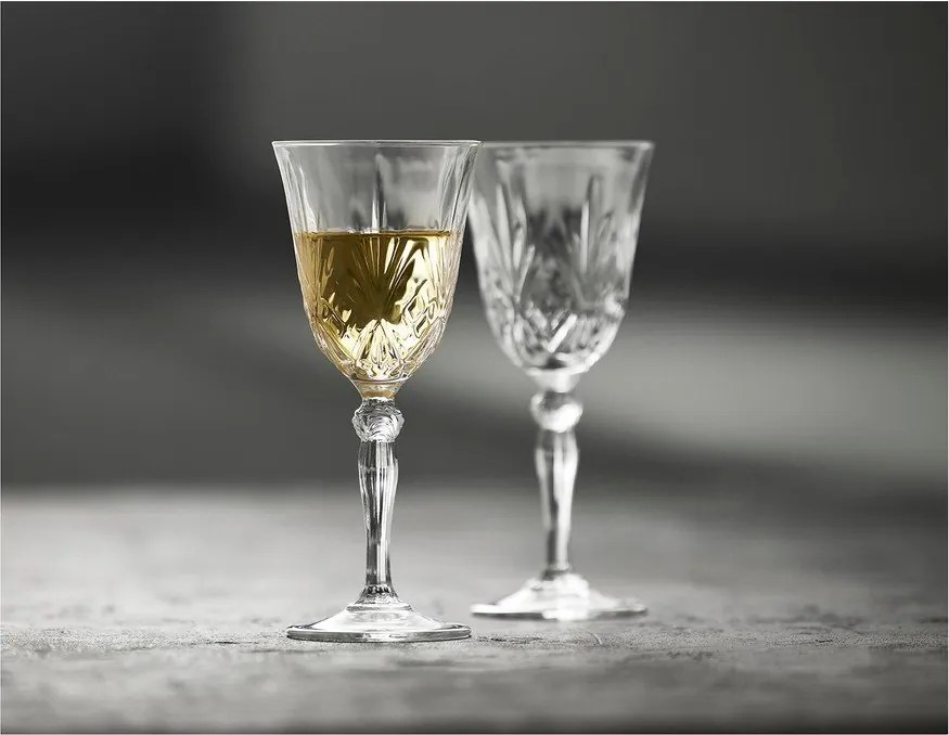 Křišťálové skleničky v sadě 4 ks na víno 210 ml Melodia – Lyngby Glas