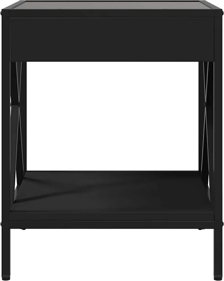 Noční stolek s Infinity LED černý 40 x 40 x 49 cm 3284096