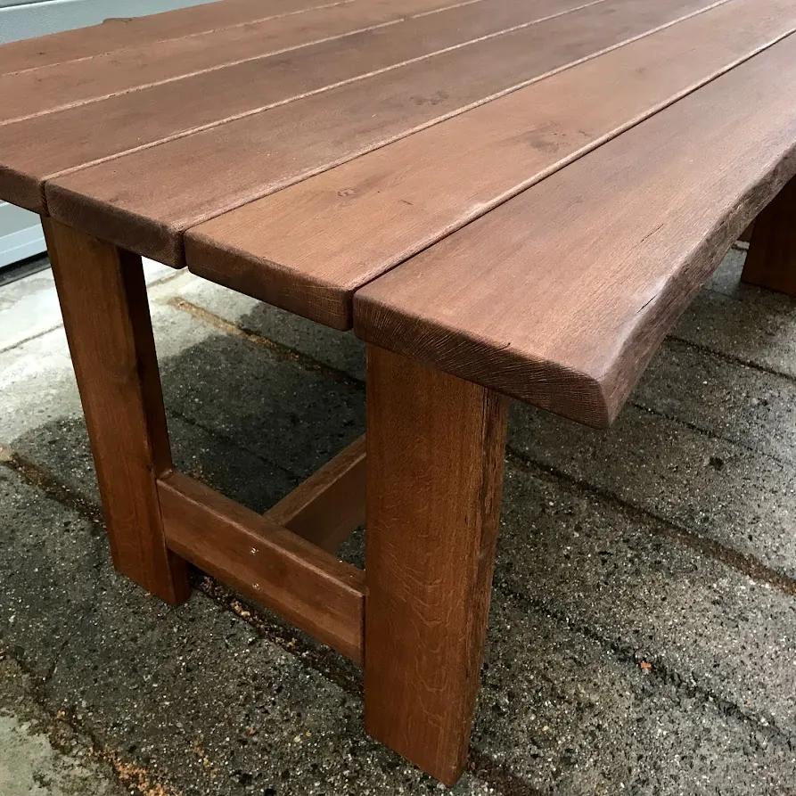 KULHÁNEK Rustikální stůl dubový Odstín nátěru: individuální, Velikost desky: 180x80 cm