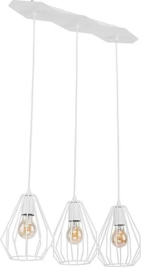 LED Lustr na lanku BRYLANT 3xE27/60W/230V bílá